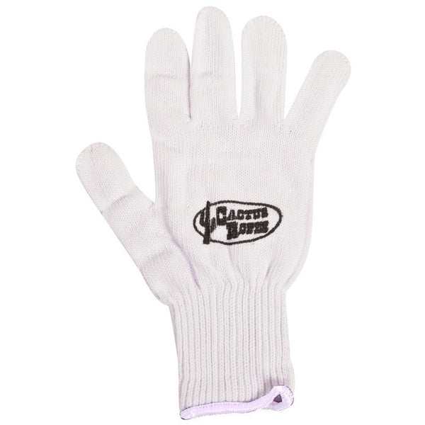 Cactus White Cotton Roping Gloves